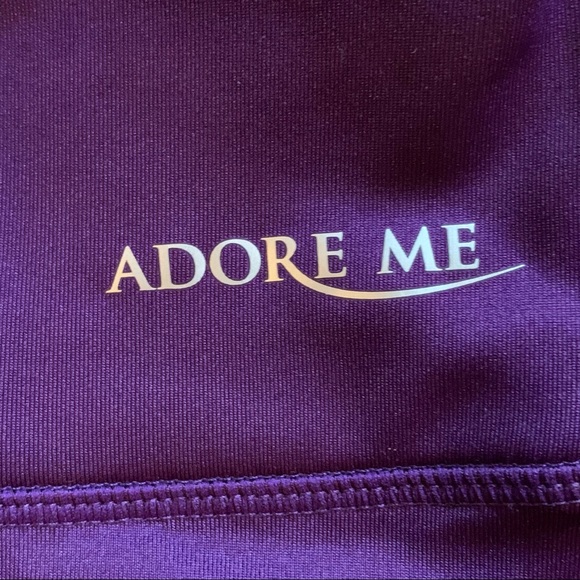 Adore Me | Pants & Jumpsuits | Adore Me Purple Black Lace Capris Sz L ...
